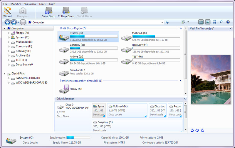 Funzioni principali del programma Magic Partition Recovery